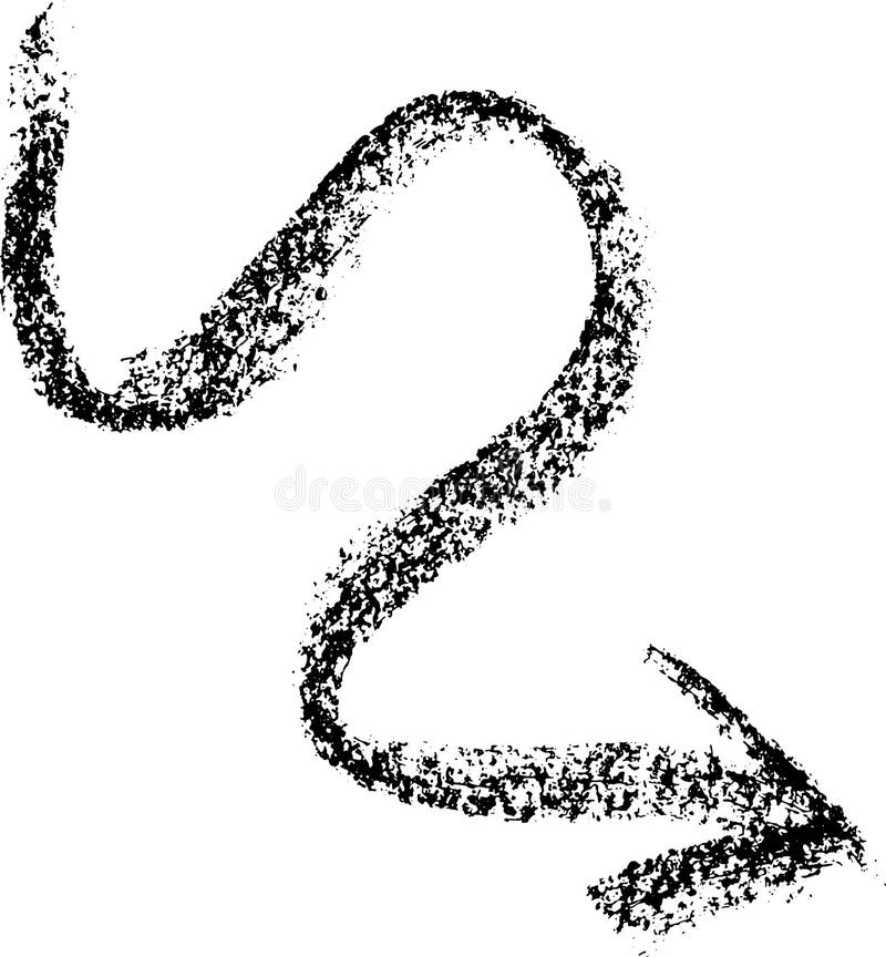 Chalk Texture Wave Arrow Sign Stock Illustration - Illustration of ...
