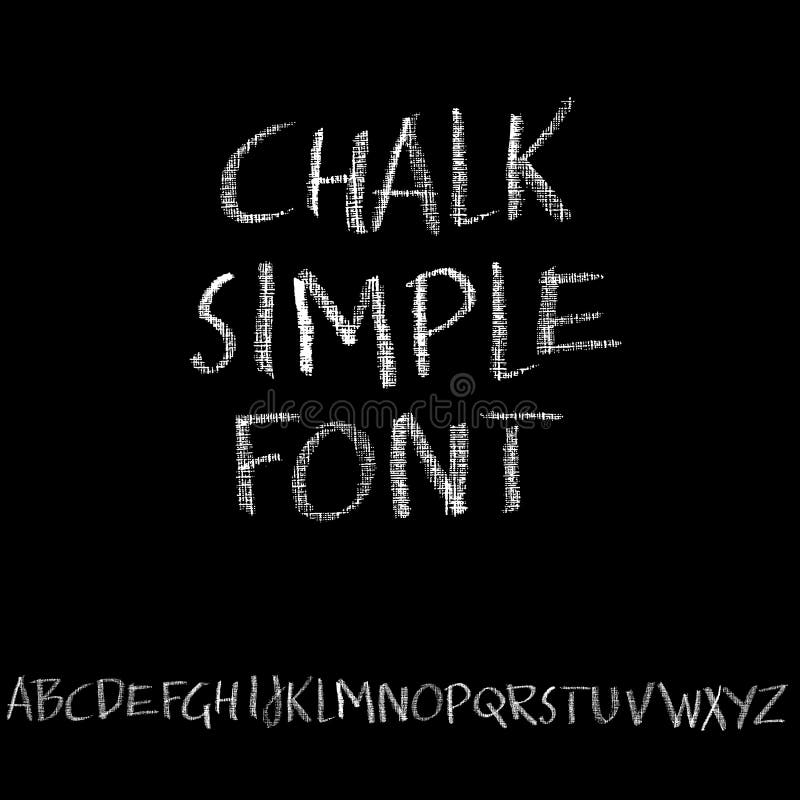 Chalk Textured Font. Grunge Script on Chalkboard. Vector Calligraphy ...