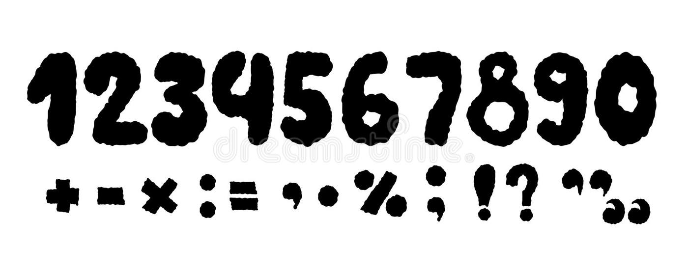 Chalk Vector Math Symbols Numbers Stock Illustrations 75 Chalk Vector