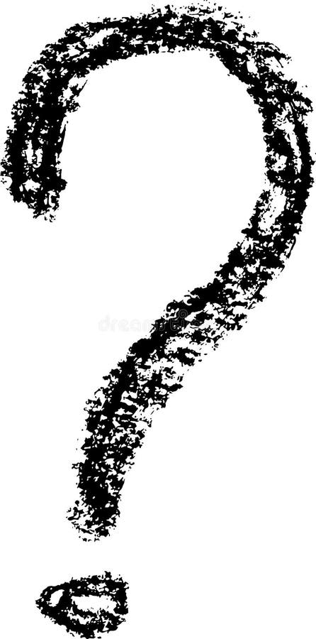 Chalk Textured Question Mark Sign Stock Illustration - Illustration of ...