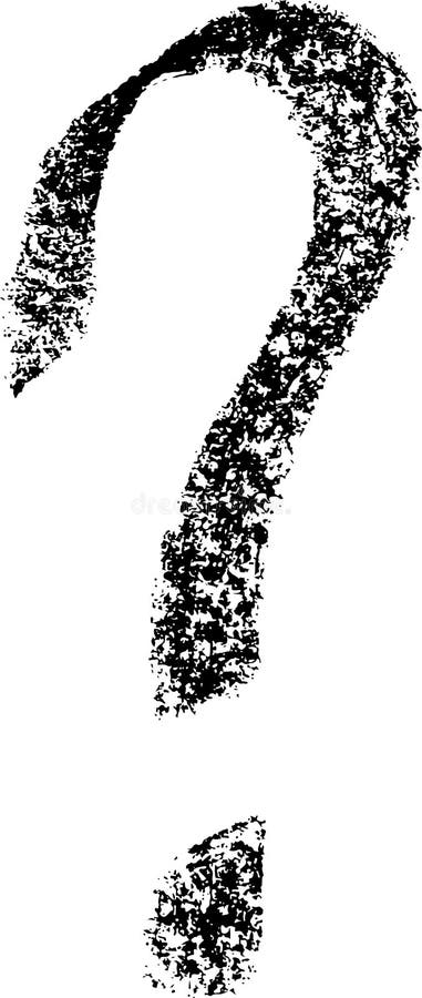 Chalk Textured Question Mark Sign Stock Illustration - Illustration of ...