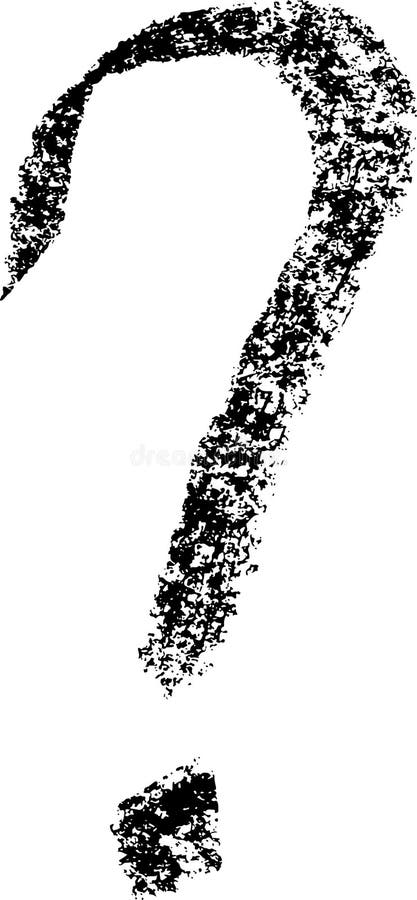 Chalk Textured Question Mark Sign Stock Illustration - Illustration of ...