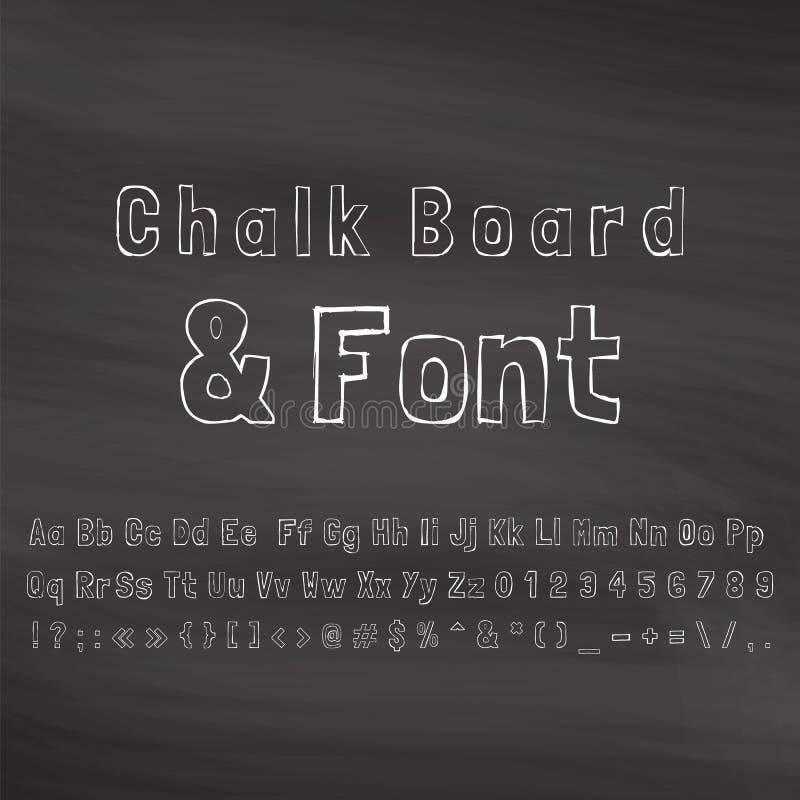 Chalk stock vector. Illustration of calligraphy, font - 88012591