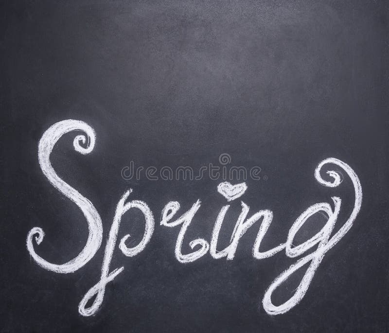 Chalk Writing on the Spring Board, Border,with Text Area Stock ...