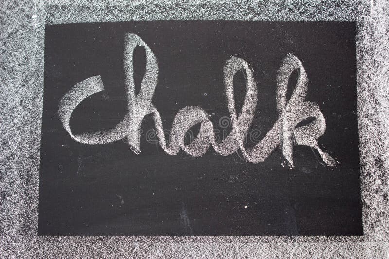 Chalk Written on Chalkboard Stock Photo - Image of copy, advertisement ...