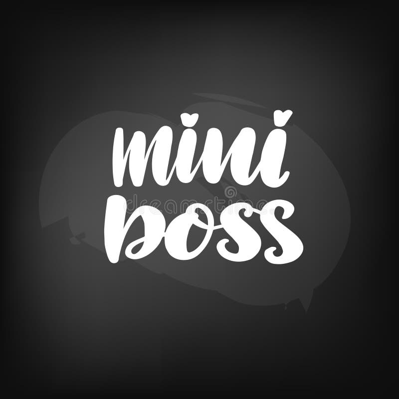 Lettering mini boss stock vector. Illustration of label - 147542427