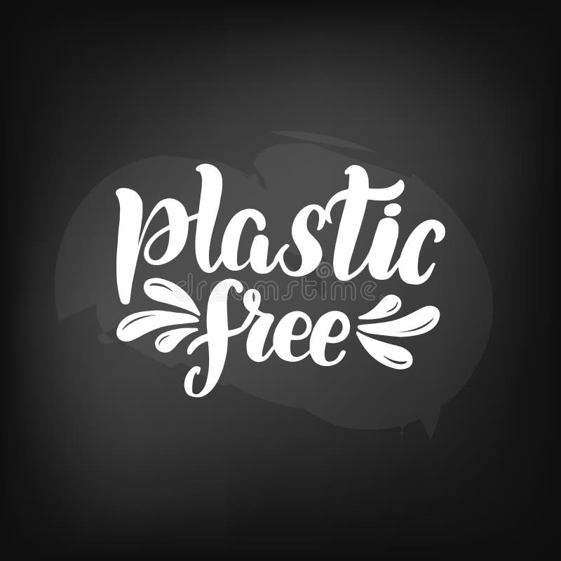 Lettering plastic free stock vector. Illustration of poster - 148372267