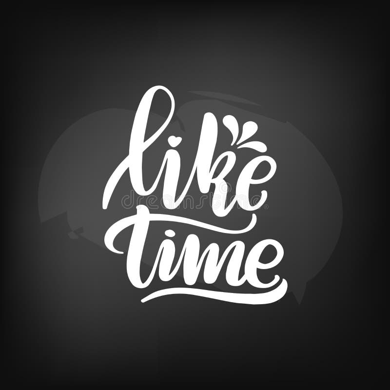 Lettering like time stock vector. Illustration of media - 148376457