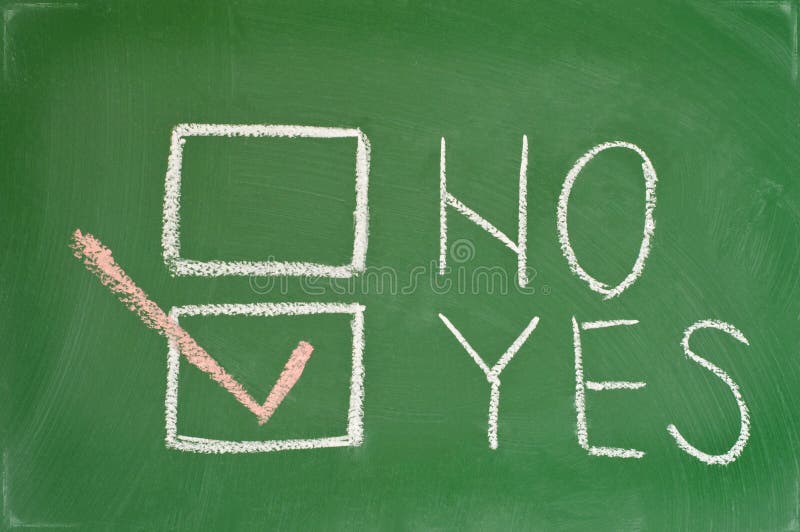 Yes and No - Voting, Poll or Survey Concept Stock Photo - Image of ...