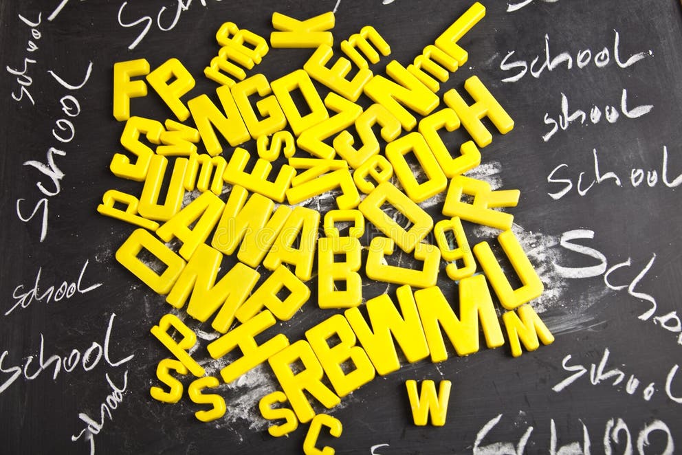 Chalkboard and alphabe stock photo. Image of learn, language - 10886090