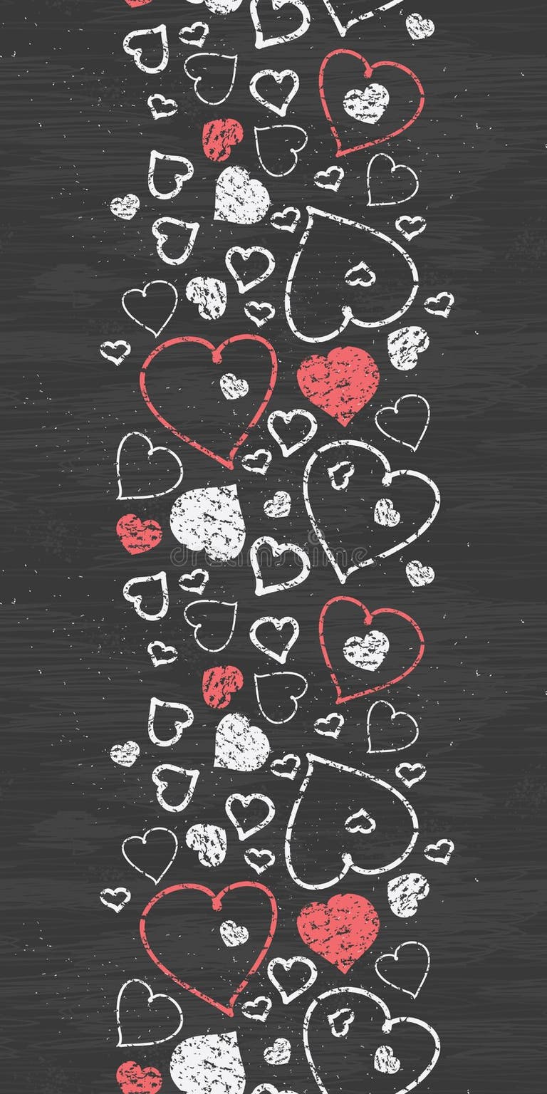 Vertical Heart Border Black White Stock Illustrations – 169 Vertical ...