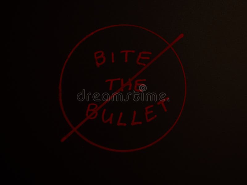 Bite the bullet stock image. Image of biting, female, lips - 9740269