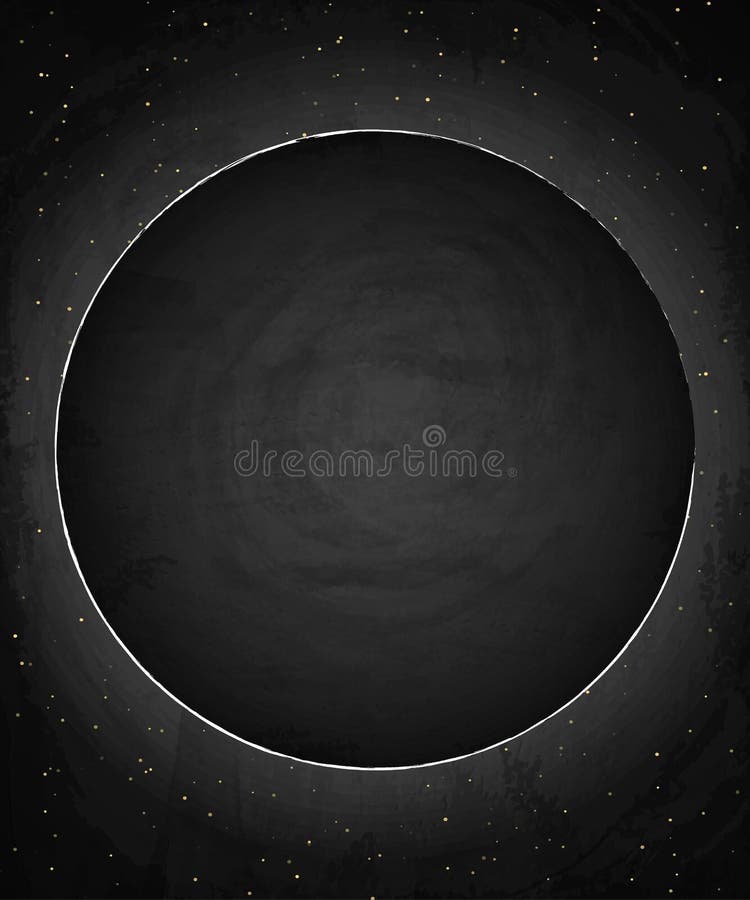 Chalkboard Blackboard Circle Banner on Scratch Grunge Texture Ba Stock ...