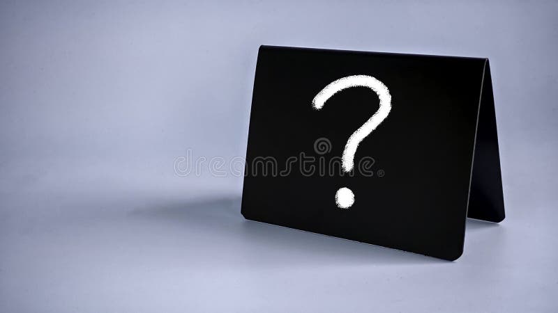 Chalkboard or Blackboard Featuring a Prominent Question Symbol ...