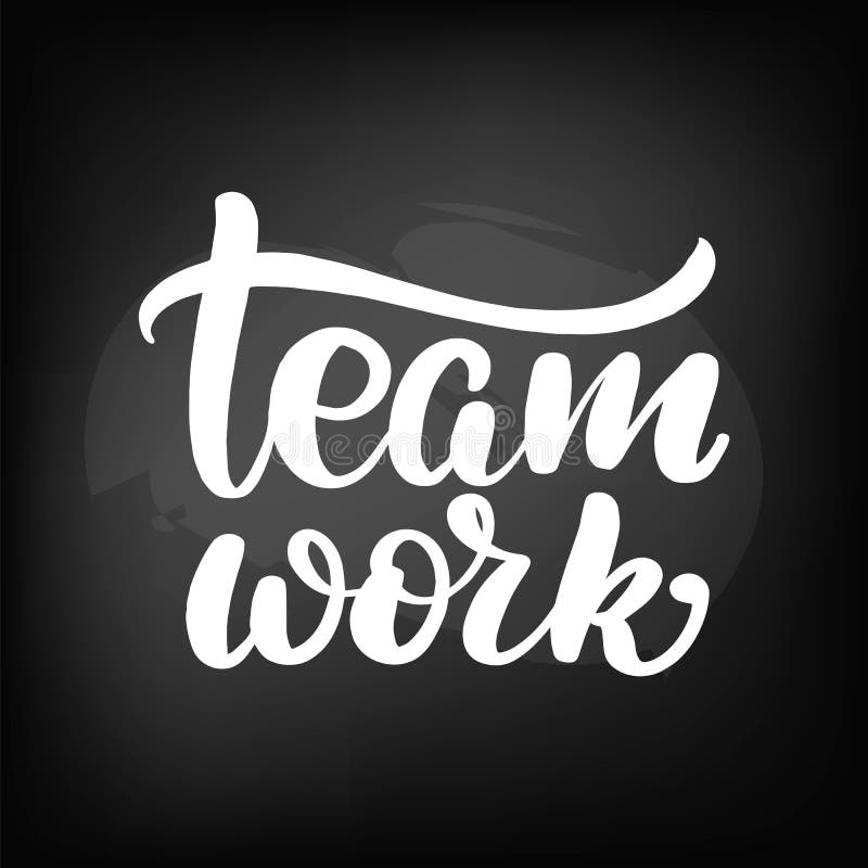 Lettering team work stock vector. Illustration of creative - 143364817