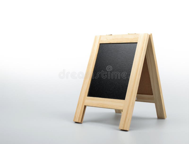 Blackboard Stand Wooden Easel Signboard Isolated Stock Image - Image of ...