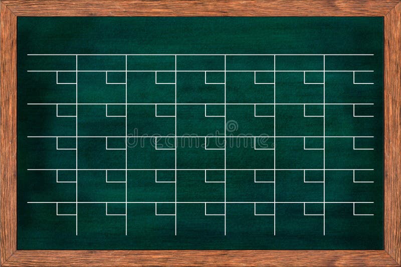 Chalkboard Calendar for Home or Office Organization. Stock Photo ...