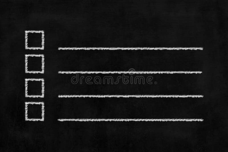 Chalkboard Check Box Background. Stock Illustration - Illustration of ...