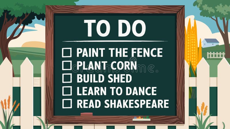 A Chalkboard Checklist with a Rustic and Educational Vibe. Stock Vector ...