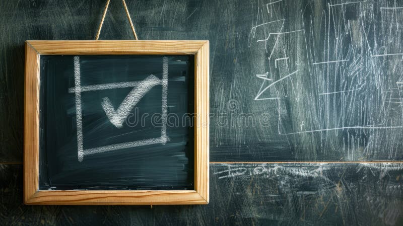 Chalkboard Checkmark Ai Generated Stock Photos - Free & Royalty-Free ...