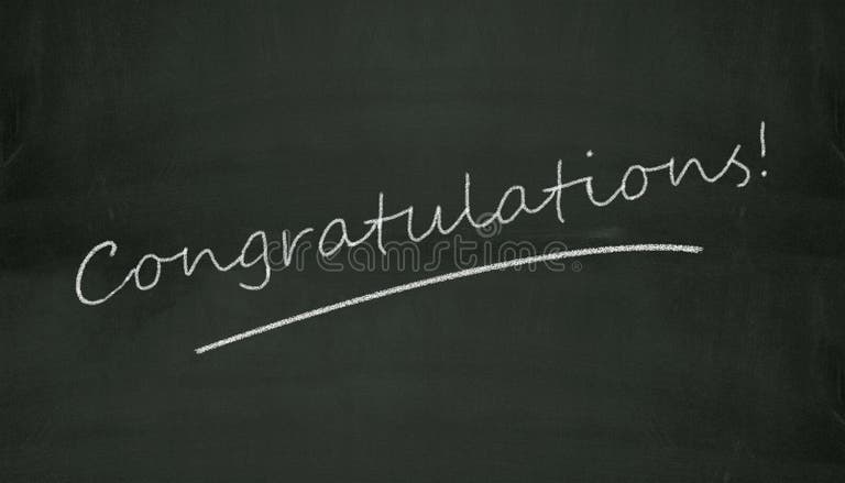 Chalkboard Congratulation Illustration Stock Illustration ...