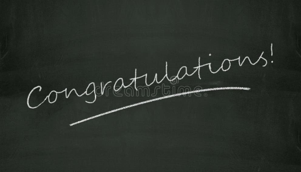 Chalkboard Congratulation Illustration Stock Illustration ...