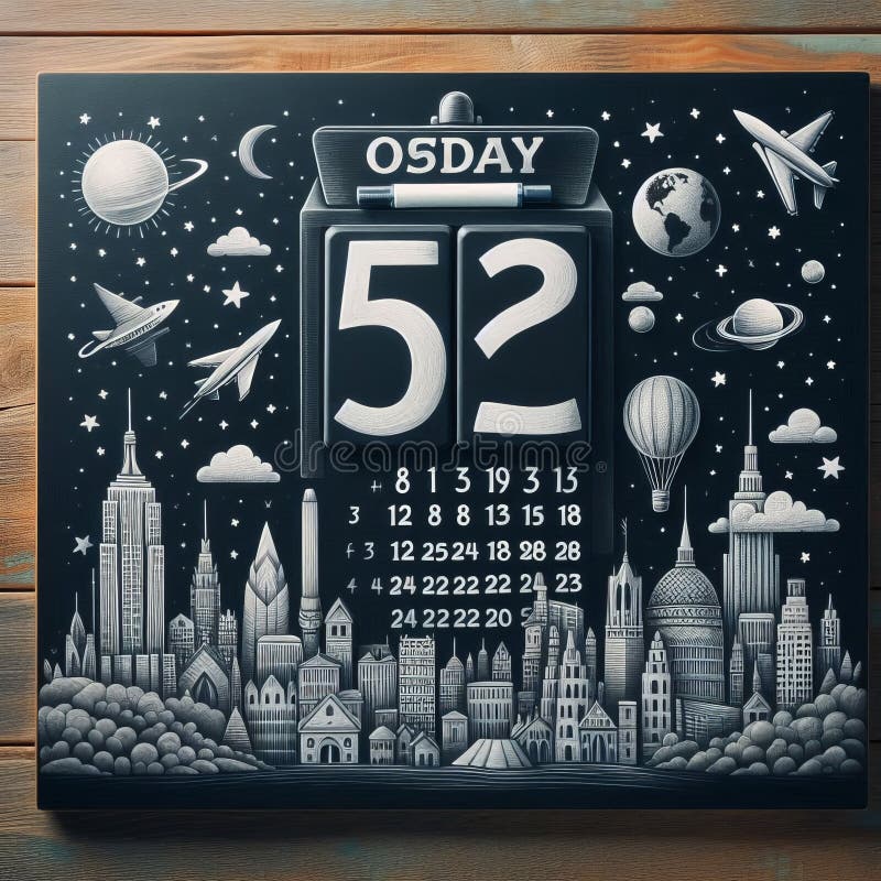 Reusable Chalkboard Calendar Stock Illustrations – 6 Reusable ...