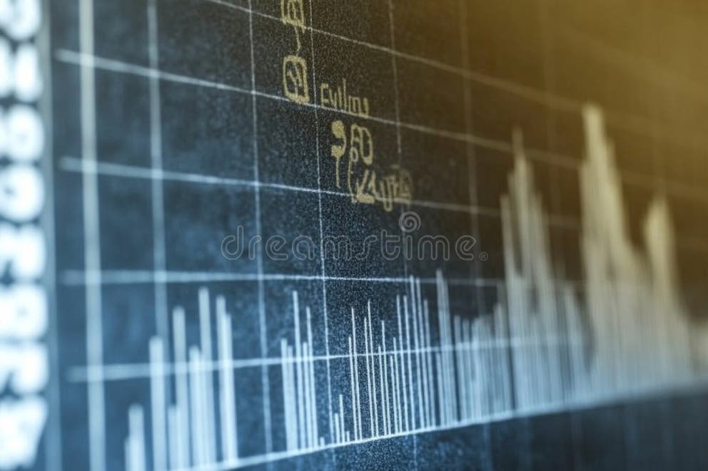 Generative Ai, Chalkboard Draw Financial Graphs, Economic Growth, in ...