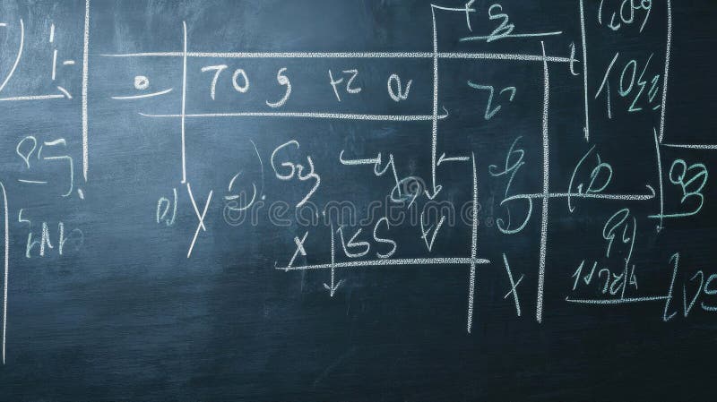 Chalkboard Equations Display Formulas and Mathematical Concepts Theme ...