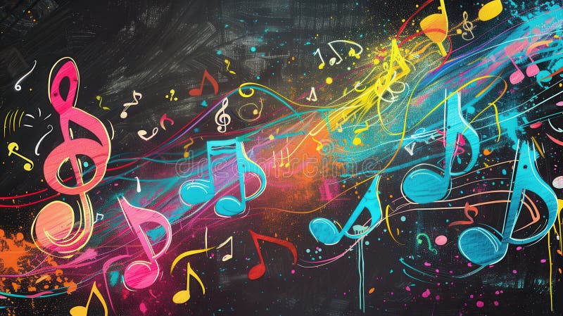 The Chalkboard Features an Artistic Blend of Colorful Brushstrokes ...