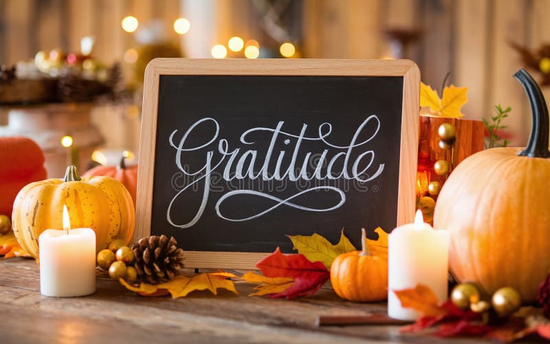 Generative-AI, Gratitude Chalkboard with Elegant Script for ...
