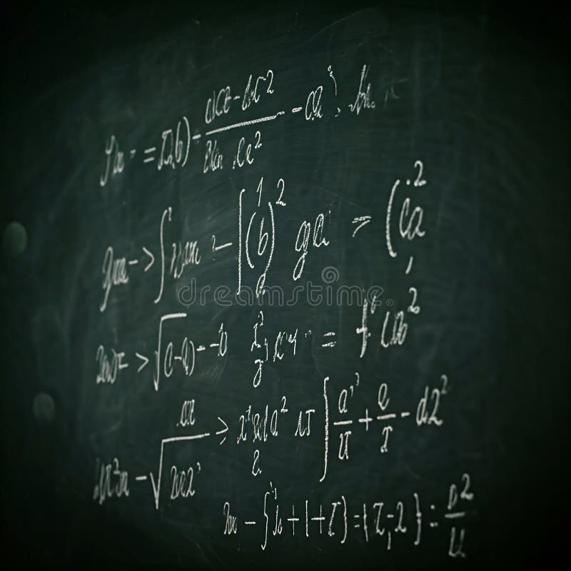 A Chalkboard Filled with Complex Mathematical Equations and Symbols ... A Chalkboard Filled with Complex Mathematical Equations and Symbols ...