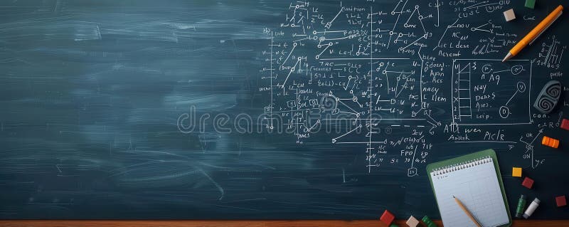 A Chalkboard Filled with Mathematical Equations and Formulas Stock ...