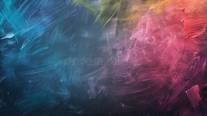 A Chalkboard Filled with Vibrant Spirals and Abstract Shapes Created ...