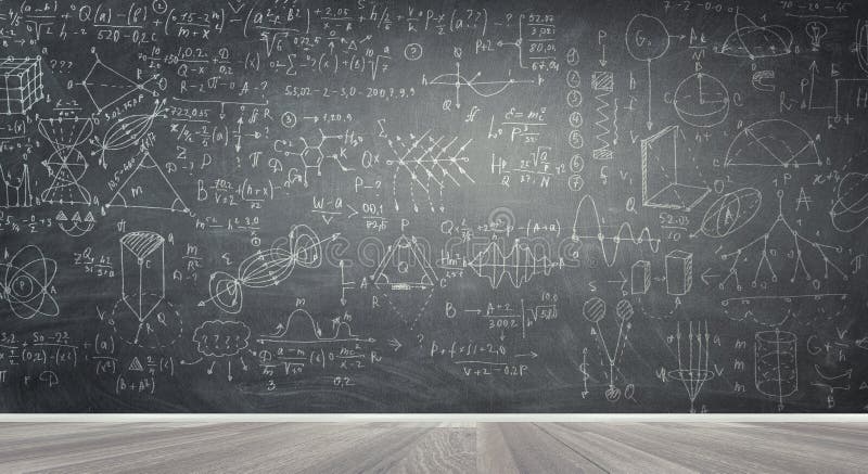 Chalkboard with formulas stock photo. Image of chalkboard - 130421874