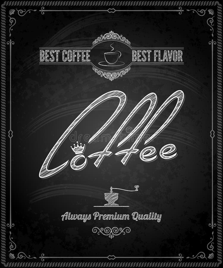 Chalkboard - Frame Coffee Menu Stock Vector - Illustration of label ...