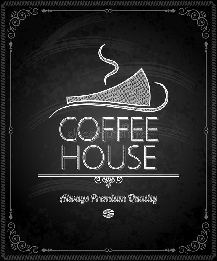 Chalkboard - Frame Coffee Menu Stock Vector - Illustration of label ...