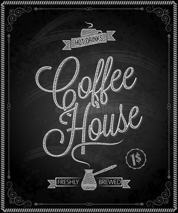Chalkboard - Frame Coffee Menu Stock Vector - Illustration of label ...