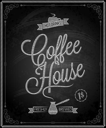 Chalkboard - Frame Coffee Menu Stock Vector - Illustration of label ...