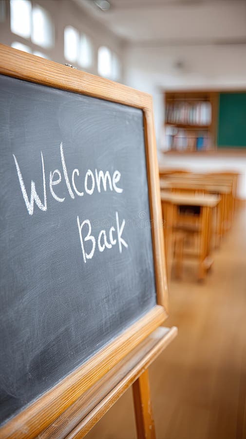 Chalkboard Greets Students with a Warm Welcome Back in a Bright and ...