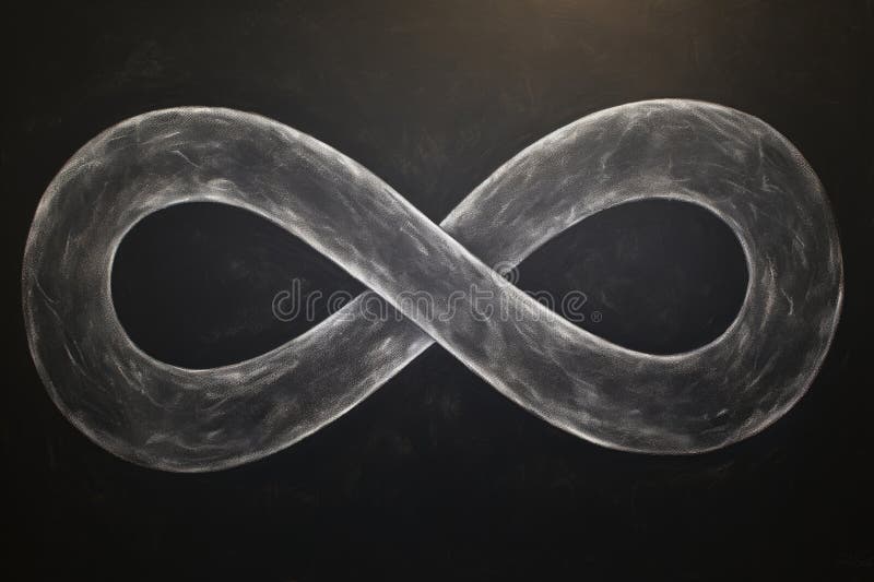 A Chalkboard with an Infinity Symbol Drawn in Chalk Stock Photo - Image ...