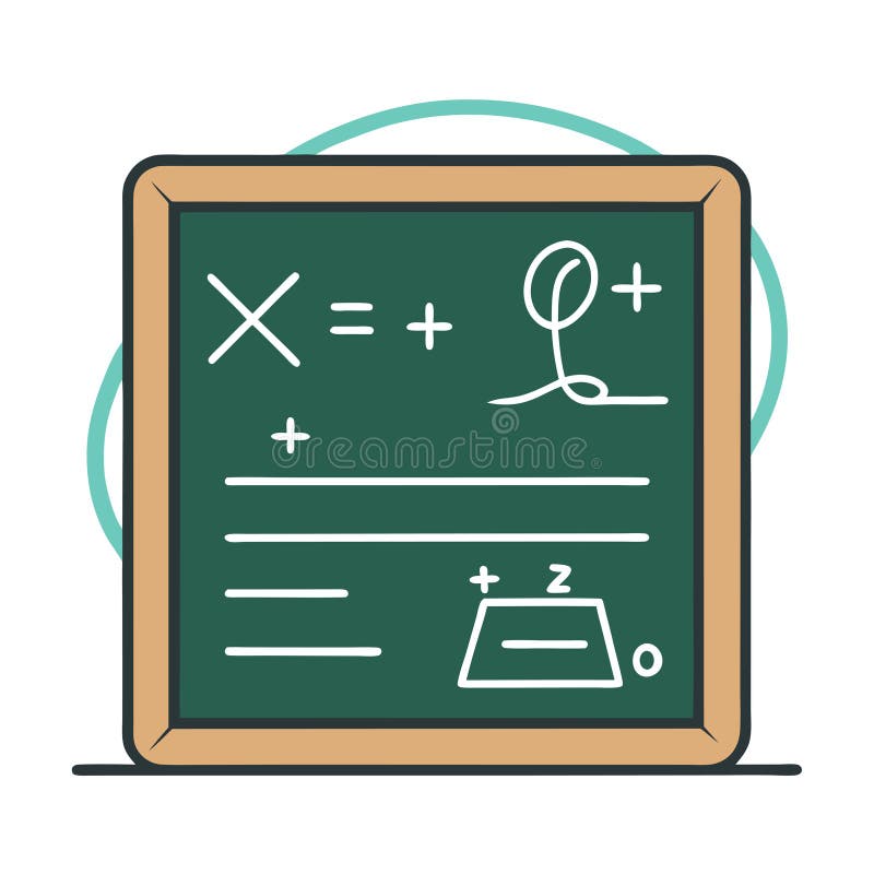 Chalkboard with Math Formulas and Calculations for Educational Content ...