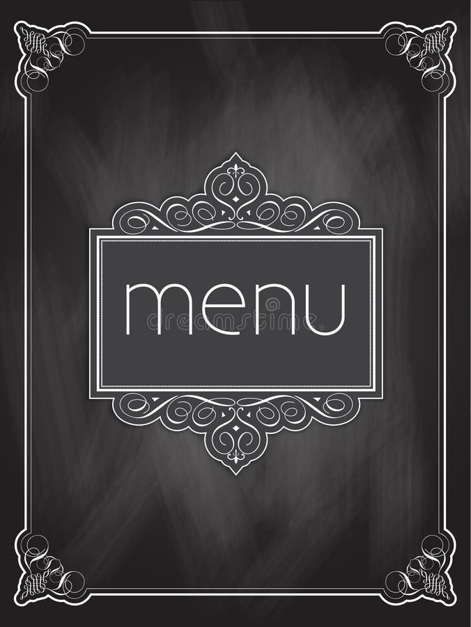 Chalkboard menu design stock vector. Illustration of decorative - 31070961