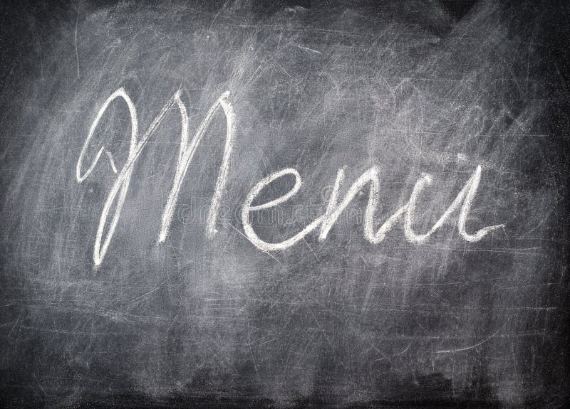 Chalkboard menu title stock image. Image of symbol, close - 57821461