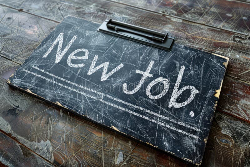 A Chalkboard with the Phrase New Job, Conveying a Message of Career ...