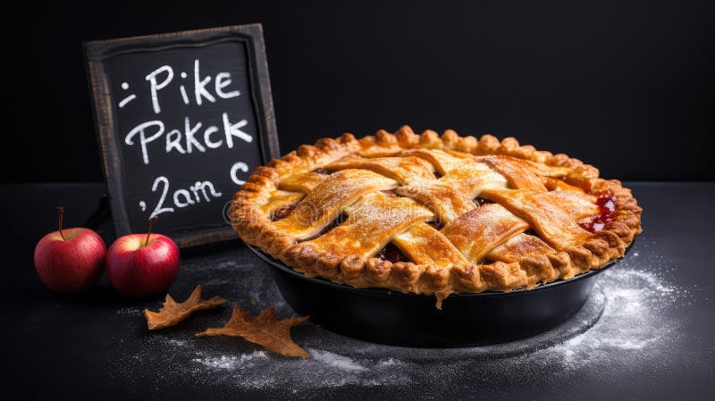 Chalkboard Pie on White Background Stock Illustration - Illustration of ...