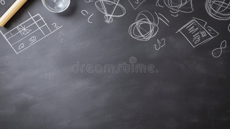 Chalkboard Planning Chaotic Ideas, Empty Space, Top View Stock Photo ...