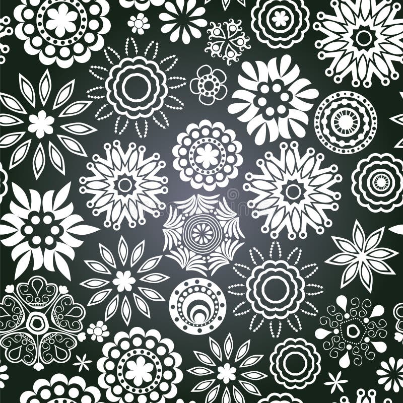 Chalkboard Seamless Floral Pattern. Copy that Square To the Sid Stock ...