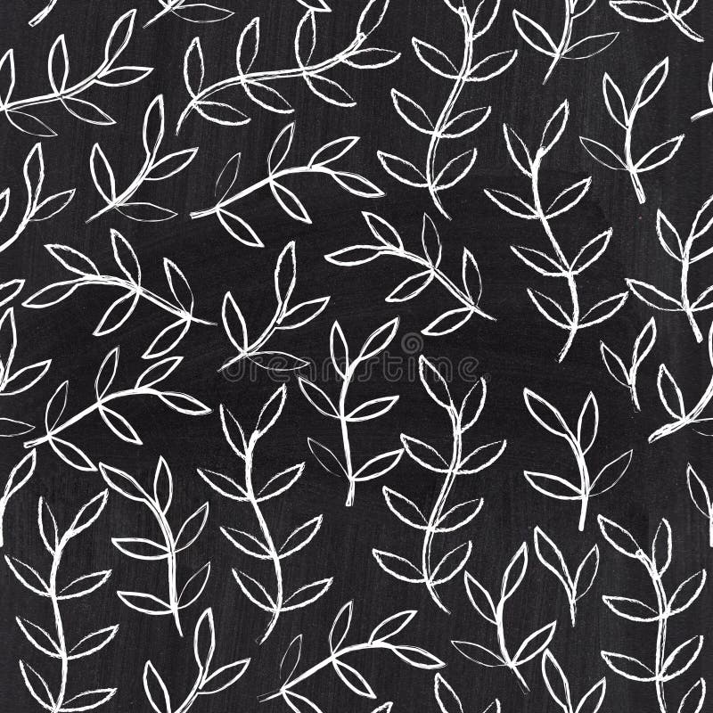 Chalkboard Seamless Floral Pattern. Copy that Square To the Sid Stock ...