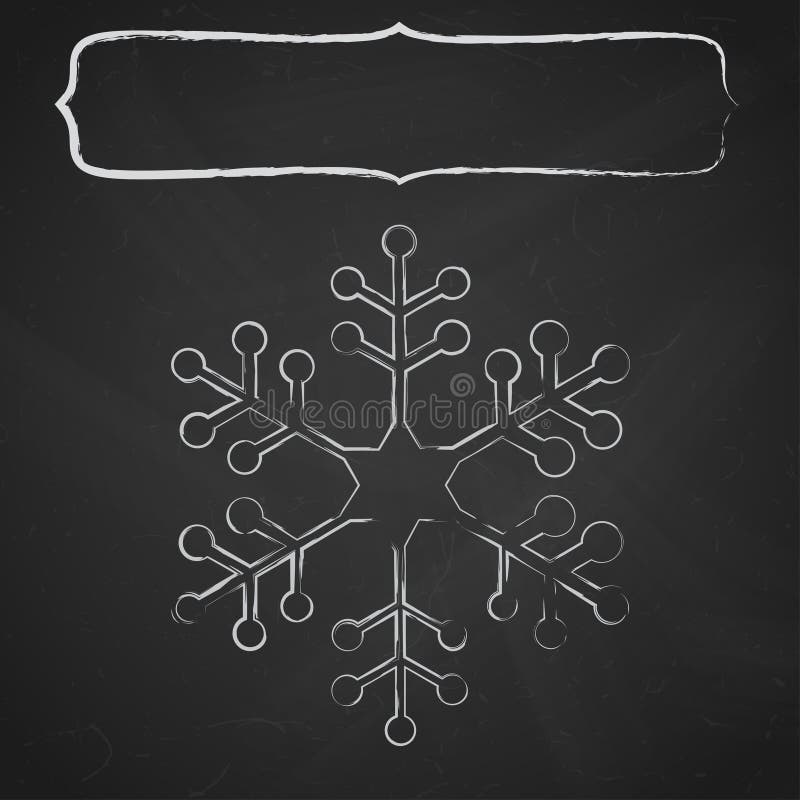 Chalkboard snowflake frame stock vector. Illustration of class - 81062037